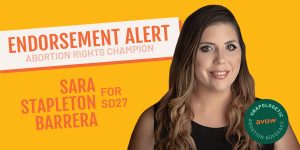 Avow Endorses Sara Stapleton Barrera in SD 27 – Avow Texas